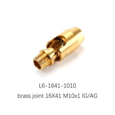 China Robust Brass Swivel Joint 16x41 M10x1 IG/AG For Architectural Lighting for sale