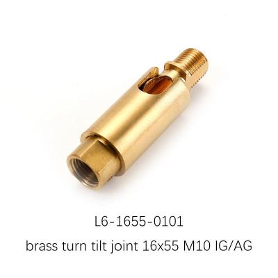 China Lighting 16x55 Natural Brass Swivel Joint M10 Turn Tilt Joint With 360° Rotation for sale