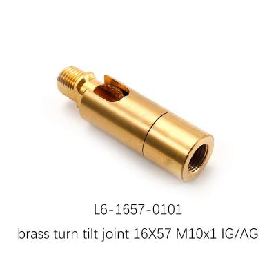China Dual Axis Adjustment  Brass Turn Tilt Joint 16x57 M10x1 IG/AG for sale