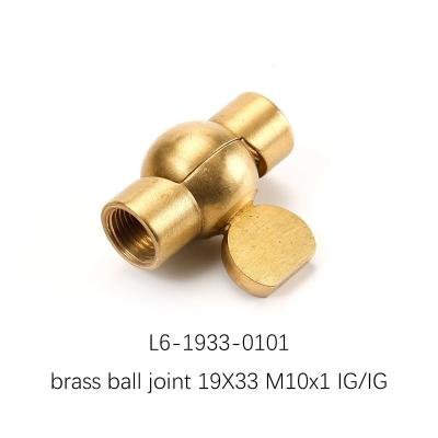 China Precision Machined Brass Ball Joint 19x33 M10x1 with Corrosion Resistance for Lighting Fixtures for sale