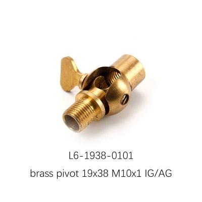 China Precision Brass Pivot 19x38mm with M10x1 Thread for Corrosion Resistant Lighting Fixtures for sale