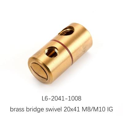 China Industrial Gold Finish Brass Swivel Joint Connector 20x41 M8 / M10 for sale