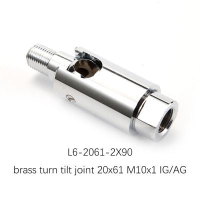 China Light Fixtures Brass Turn Tilt Joint 20x61 M10x1 With 360° Rotation & 90° Tilt for sale