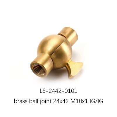 China Lighting Fixtures 24x42 M10x1 Brass Ball Joint With 360 Degree Swivel for sale