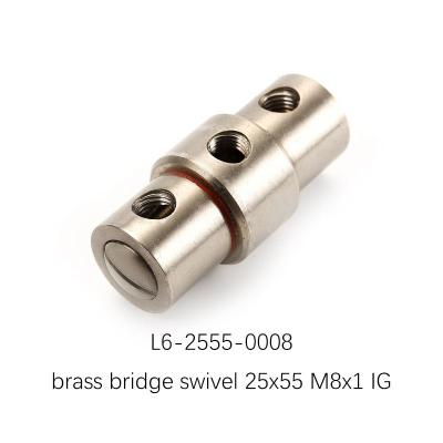 China 25x55mm M8x1 Brass Bridge Swivel Corrosion Resistant Brass Swivel Joint for sale