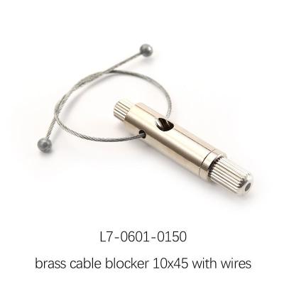 China 10x45 Brass Cable Blocker With Pre Installed Wires For Secure Lighting Fixture Connections for sale