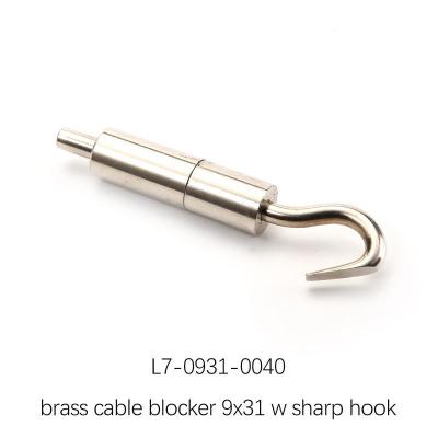 China Precision Engineered Brass Cable Gripper 9x31 Integrated Sharp Hook for sale
