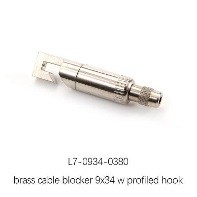 China Polished Brass Cable Blocker 9x34 With Profiled Hook Customizable for sale