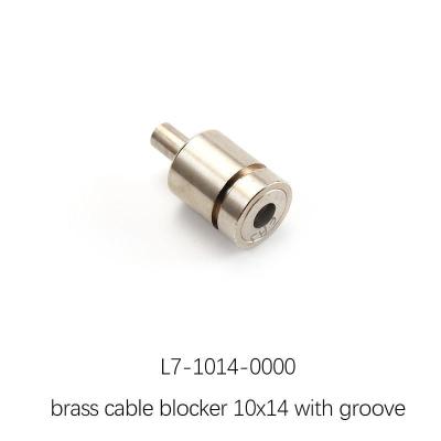 China 10x14 Solid Brass Cable Gripper With Groove Secure Cable Management for sale