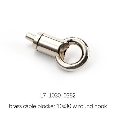 China 10x30 Polished Brass Cable Gripper For Pendant Lights Chandeliers for sale