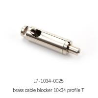 China Solid Brass Cable Blocker 10x34mm T Profile for Pendant Light Suspension Hardware for sale