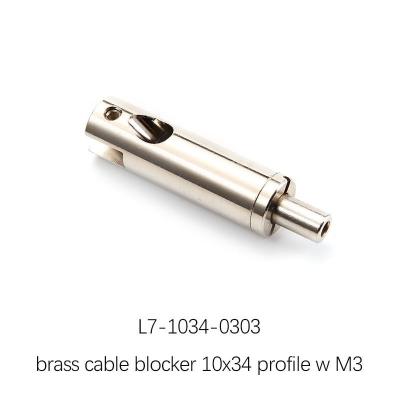 China 10x34 Profile Brass Cable Blocker M3 For Corrosion Resistant Cable Strain Relief for sale