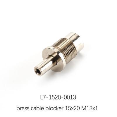 China Precision Engineered M13x1 15x20mm Brass Cable Blocker For Cable Management for sale