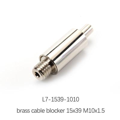 China 15x39mm Brass Cable Blocker With M10x1.5 Thread Cable Management for sale