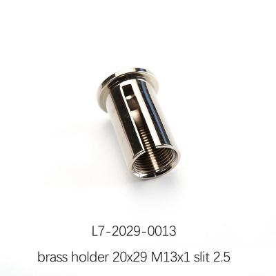 China Natural Polish Brass Lamp Holder 20x29 M13x1 2.5mm Slit for sale