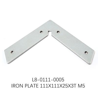 China Precision Iron Plate Mounting Bracket 111x111x25x3T M5 With Electroplated Zinc Finish for sale