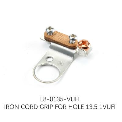 China Zinc Plated Iron Cord Grip Corrosion Resistant 13.5mm Hole For Cable Strain Relief for sale