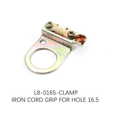 China 16.5mm Hole Zinc Plated Iron Cord Grip For Secure Cable Strain Relief for sale