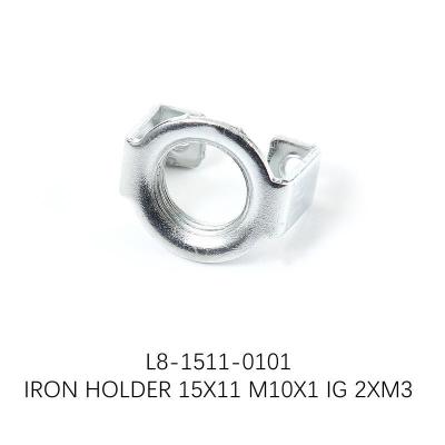 China Iron Holder Brass Connector 15x11mm M10x1 Internal Thread Integrated Ground (IG) for sale