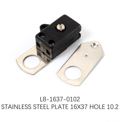 China 16x37 304 Stainless Steel Plate 10.2mm Hole Structural Connection Mounting Bracket for sale