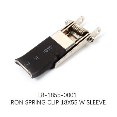 China Iron Spring Clip 18x55mm with Sleeve for Secure Lighting Fixture Mounting for sale