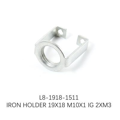 China Lamp Connector Iron Holder Construction 19x18 M10x1 Fine Thread for sale
