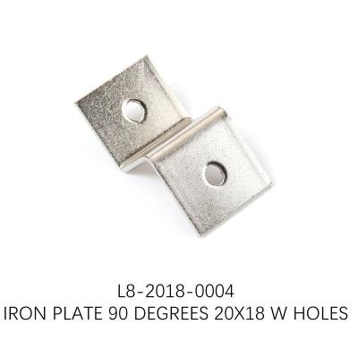 China 90 Degree Iron Lighting Fixture Mounting Plate 20x18 With Pre Drilled Holes for sale