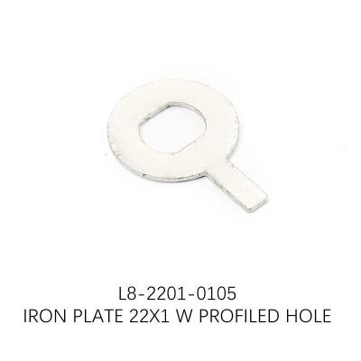 China High Strength Iron Plate Lamp Holder Mounting 22x1 With Profiled Hole for sale