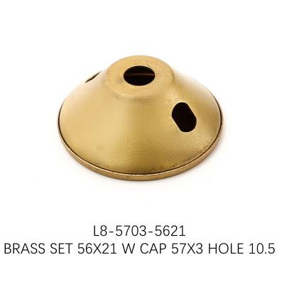 China Lead Free Stamping Parts Solid Brass Set Main Pipe 56x21mm End Cap 57x3mm for sale