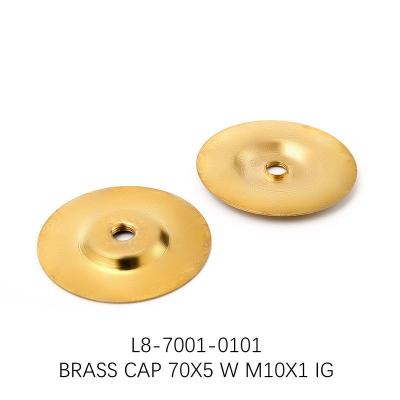 China Ceiling Light Fixtures Brass Cap End Fitting 70x5 Internal M10x1 Fine Thread for sale