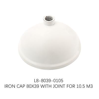 China 80x39 Iron Cap With 10.5mm M3 Joint For Corrosion Resistant Lighting Fixtures for sale