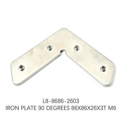 China 90 Degree Iron Plate Mounting Bracket M6 Threaded Holes For Lighting Fixtures for sale