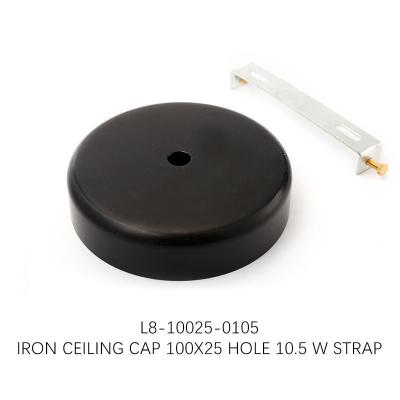 China Anti Corrosion Finish Iron Light Ceiling Cap 100x25 With Strap 10.5mm Hole for sale