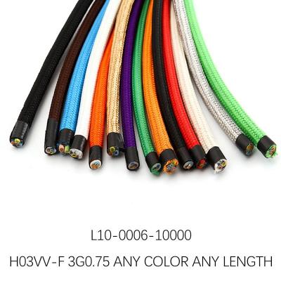 China Ho3vv-f3g0.75 Durable Luminaire Light Fixture Cable Customized Color Length for sale