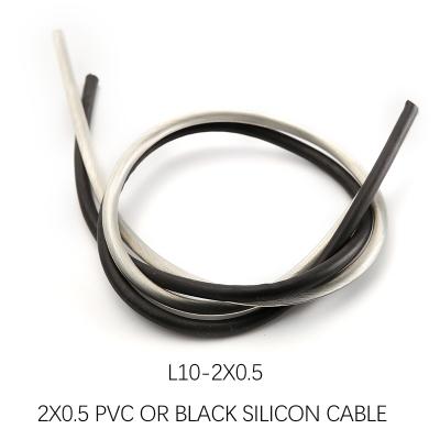 China 2 Cores Black PVC / Silicon Light Fixture Cable For Internal Electrical Wiring for sale
