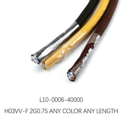 China Custom PVC Light Fixture Cable Flexible Copper Two Core Light Electrical Cable for sale