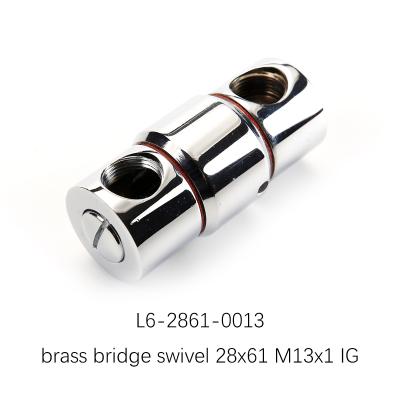 China Solid Brass Bridge Swivel Polished / Nickel Plated 28x61 M13x1 IG Thread for sale