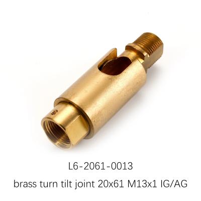 China Multi Angle Brass Turn Tilt Joint 20x61 M13x1 For Corrosion Resistant Lighting Fixtures for sale