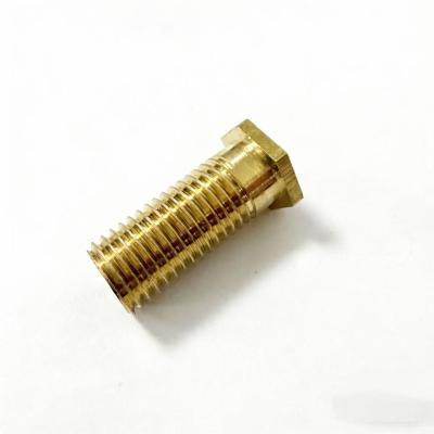 China Corrosion Resistant Brass Hexagon Coupler CNC Machined M10 X M20 Thread for sale