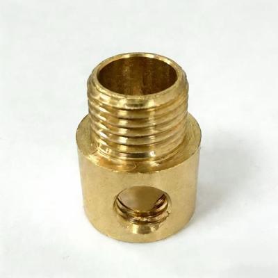 China Precision 13x17 Dimensions Brass Accessory with M10x1 Thread for Corrosion Resistant Lighting Connections for sale