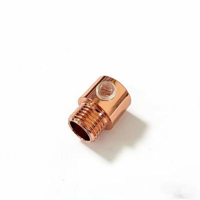China Rose Gold Finish Brass Accessory with M10x1 Thread and 13x17 mm Dimensions for Lighting Fixtures for sale