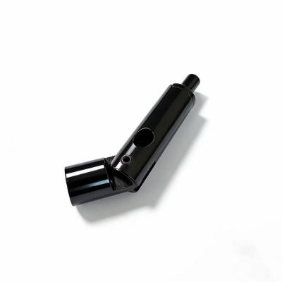 China 10x55mm Corrosion-Resistant Brass Connector with Matte Black Finish for Lighting Fixtures for sale