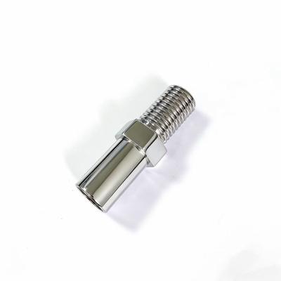 China Brass Connector with M16x1 Thread and Chrome Plated Finish for Lighting Fixtures (22x59 Dimensions) for sale