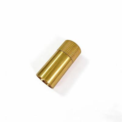 China Precision 18x40 mm Brass Accessory with M16x1 Thread and Raw Brass Finish for Lighting Fixtures for sale