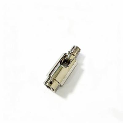 China Chrome Plated Brass Lighting Connector with M10x1 Thread and 16x43 Dimensions for Lamp Fixtures for sale