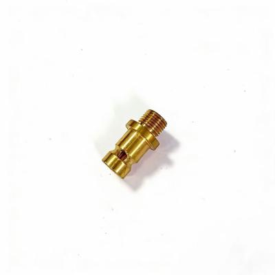 China 15x27 M10x1 Brass Lighting Connector with Corrosion Resistant Raw Brass Finish for Lamp Fixtures for sale