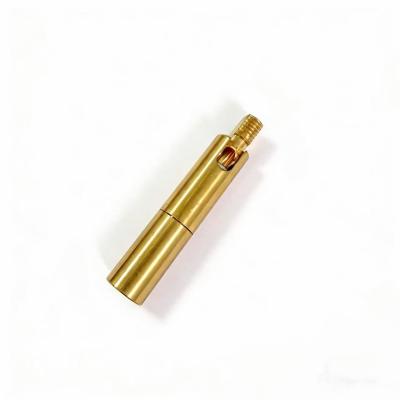 China 10x55 M8x1 Brass Connector with Raw Brass Finish for Corrosion Resistant Lamp Fixtures for sale