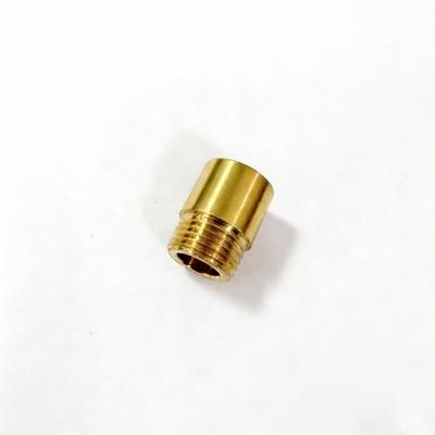 China 12x15 mm Raw Brass Lighting Connector with M10x1 Thread for Secure Lamp Fixtures for sale