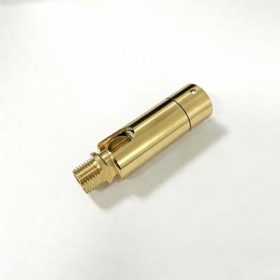China Raw Brass Finish Hex Connector 16x51mm M10x1 Metric Fine Thread For Lighting Fixtures for sale