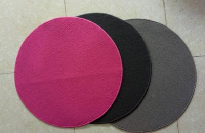 China Round 57cm Circle Anti-Slip BCF mat with TPR or Latex Backing for sale